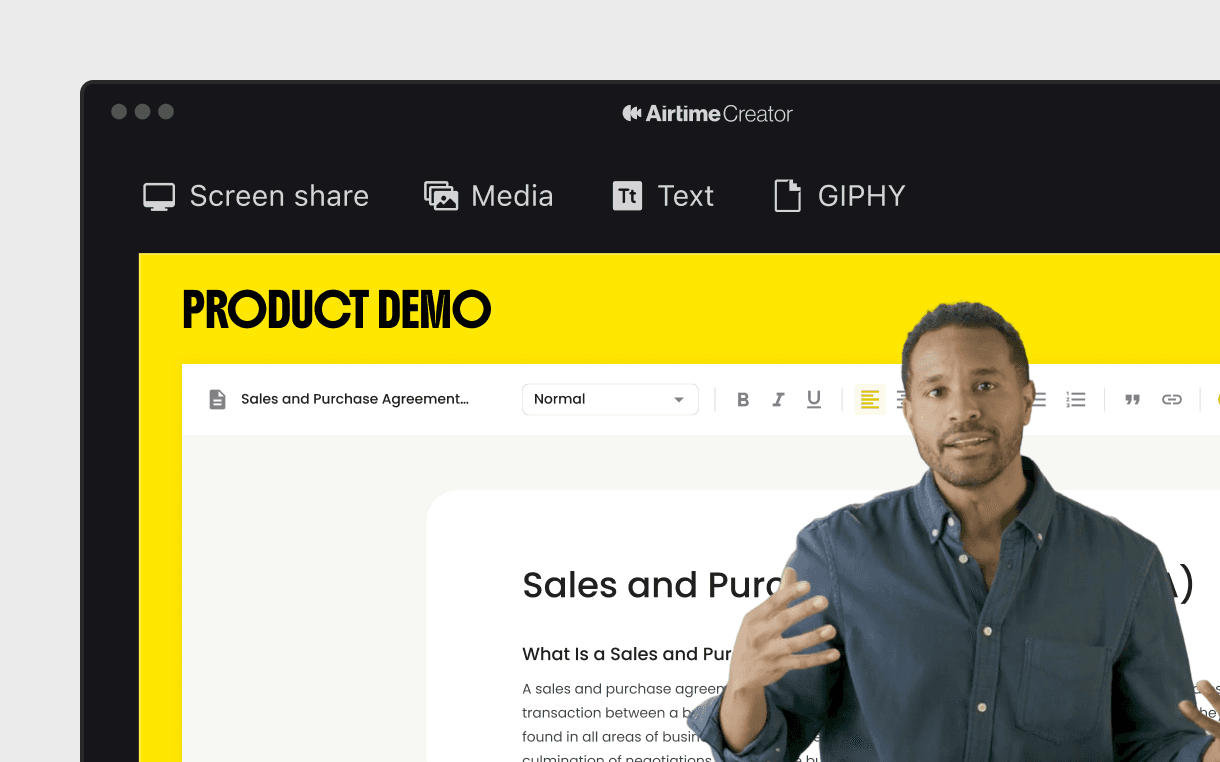 Airtime Creator | Present with impact on video